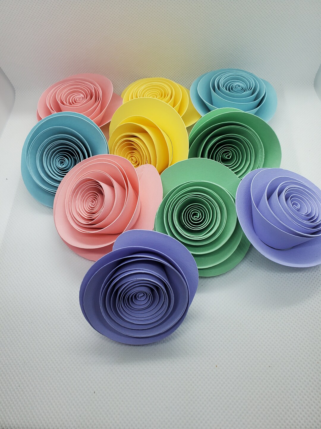 Pastel Rolled Paper Flowers - Etsy