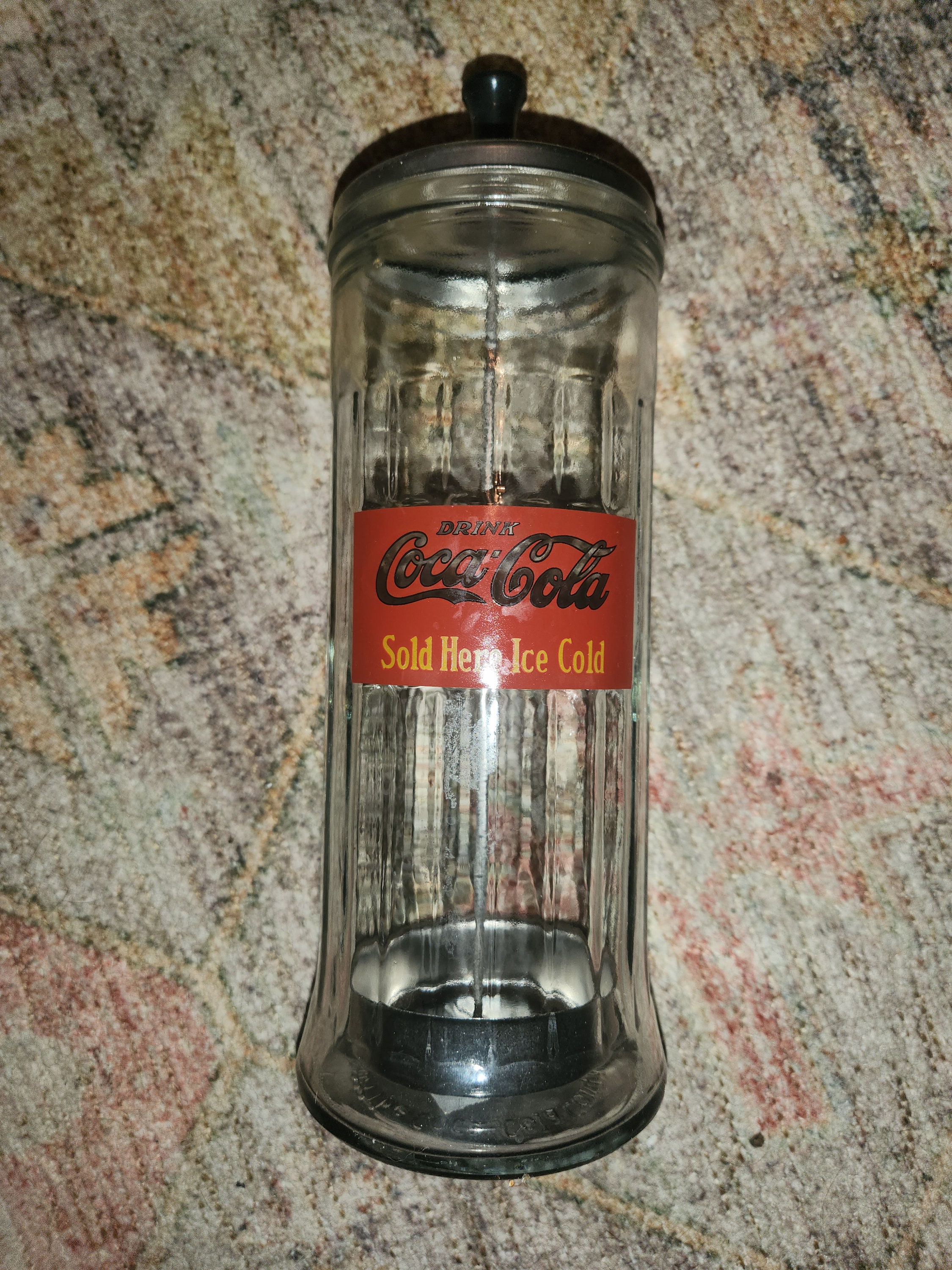 1993 Rare Vintage Glass Straw Dispenser - Etsy
