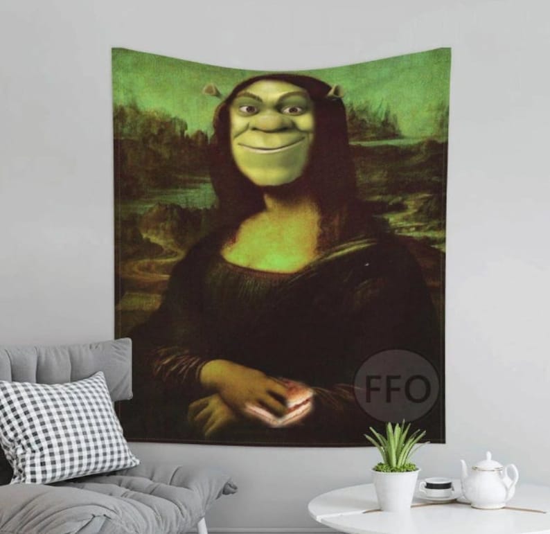 Shrek Mona Lisa Tapestry Dorm Room Decorations Wall Decor - Etsy