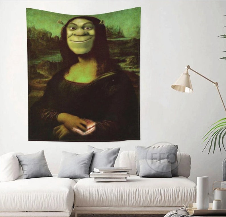Shrek Mona Lisa Tapestry Dorm Room Decorations Wall Decor - Etsy