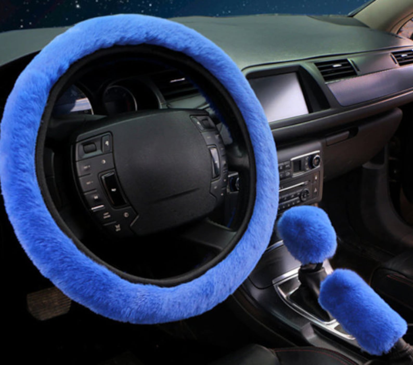 Fluffy Steering Wheel Cover SET Cartoon Fuzzy Y2K - Etsy