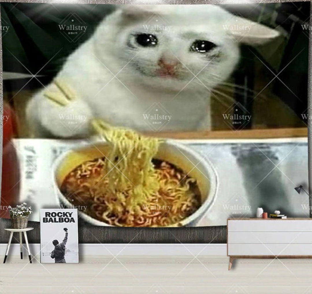 Cat Meme Tapestry Hippie, Wall Hanging, Gimic, Joke, Birthday Present ...