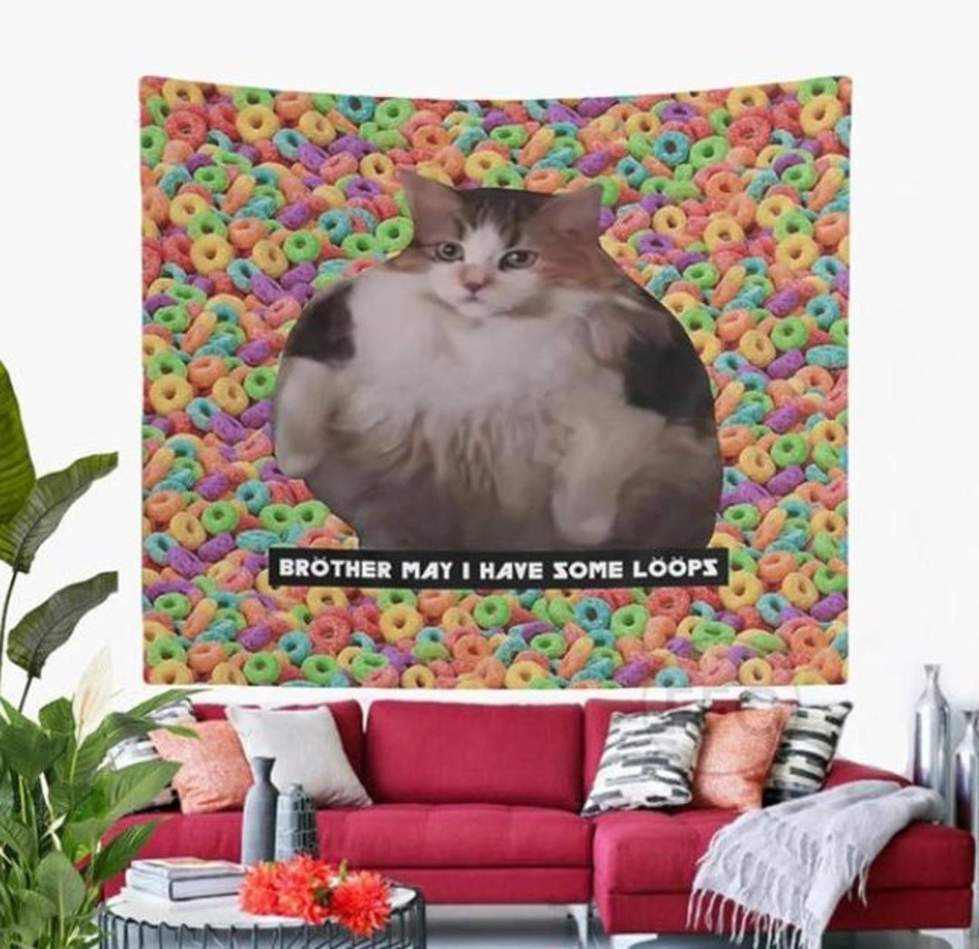 Brother May I Have Some Loops Tapestry Dorm Room Decorations, Wall ...