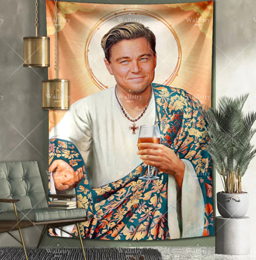 Leonardo Dicaprio Tapestry Hippie, Wall Hanging, Gimic, Joke, Gift ...
