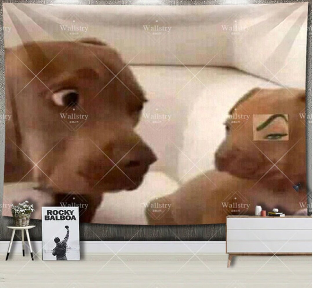 Dog Cat Meme Tapestry Hippie Wall Hanging Gimic Joke - Etsy