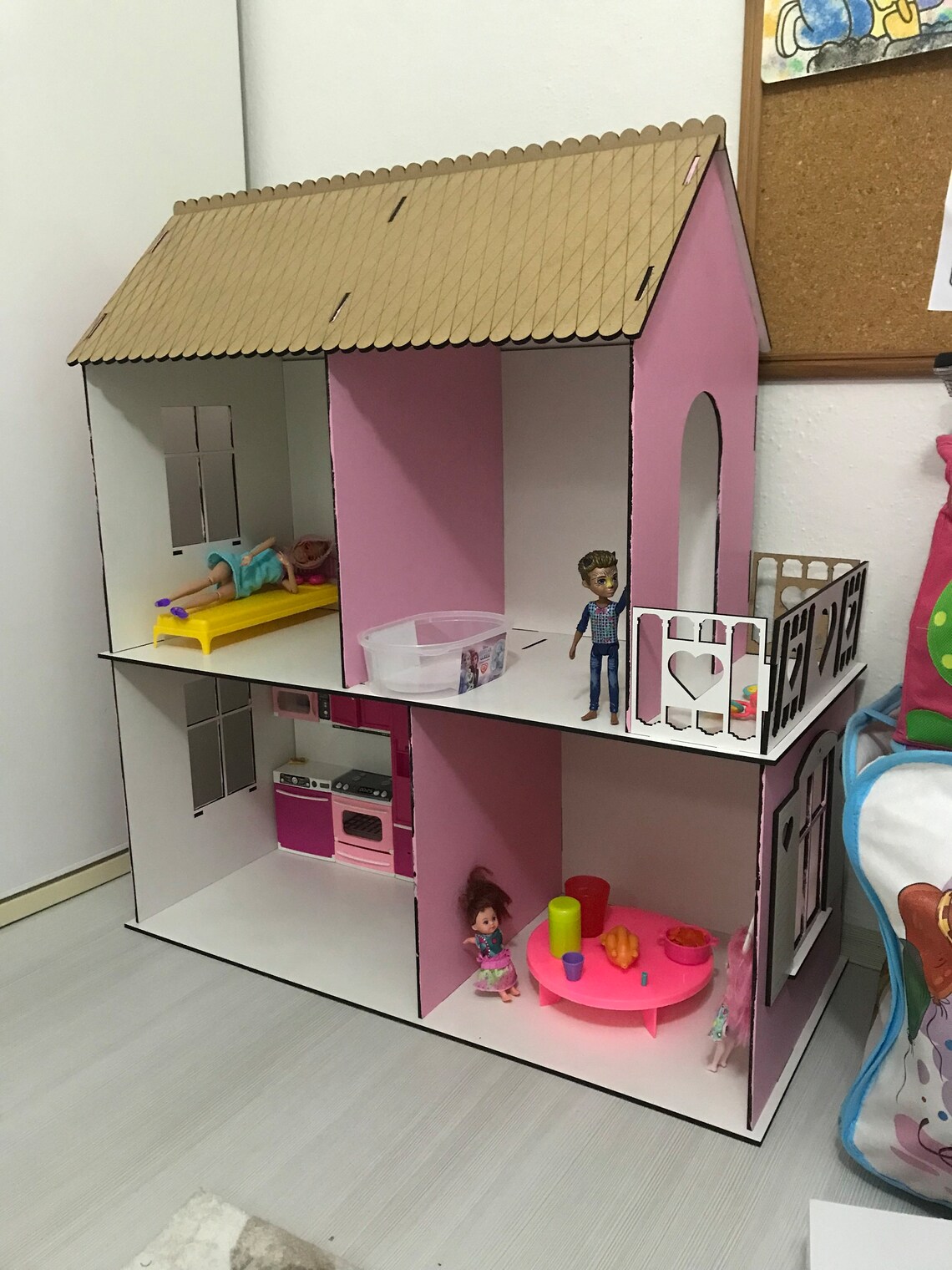 Wooden Doll House Puzzle 3D Toy Glowforge Svg Laser Cut Dxf Xtool D1 ...