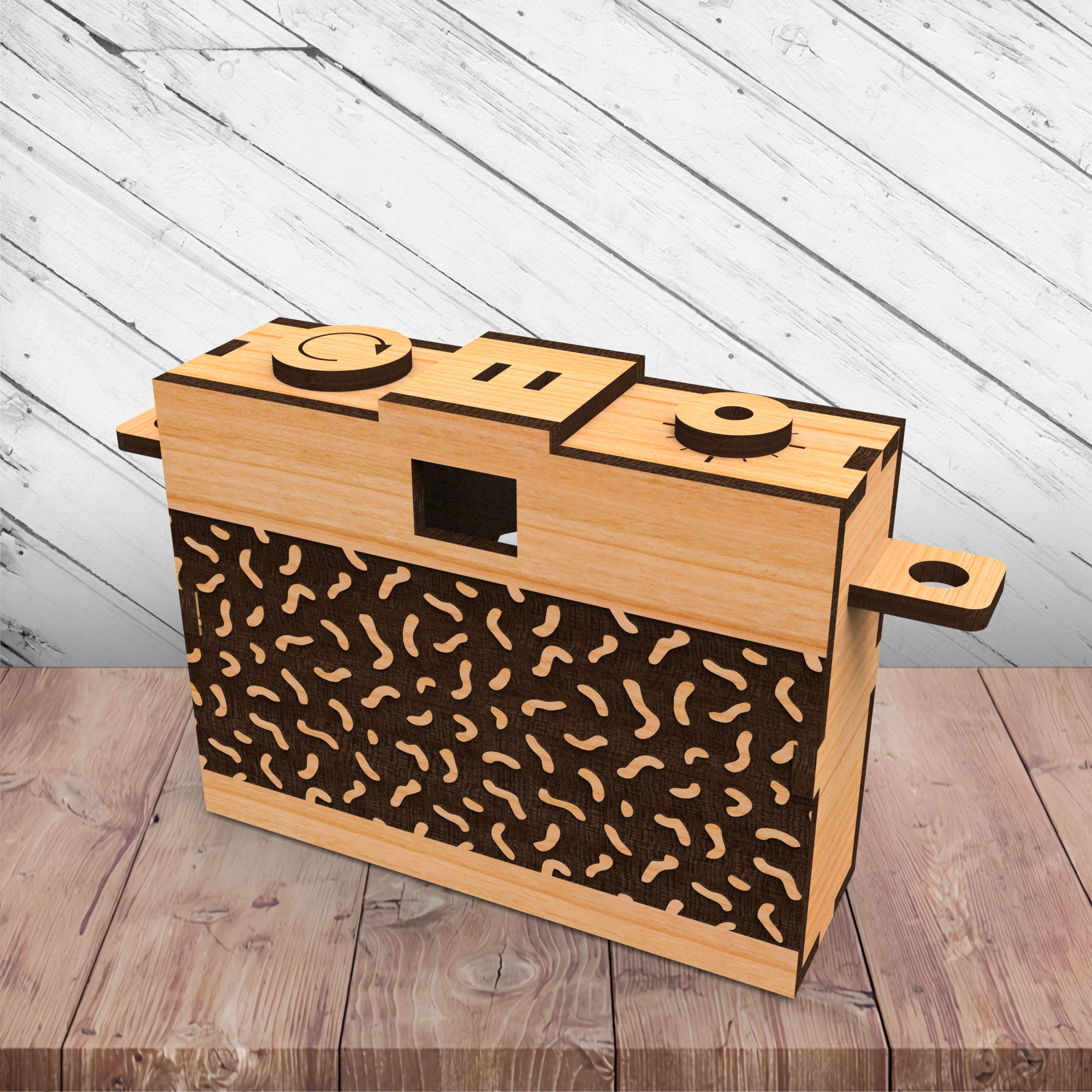 Wooden Camera Puzzle 3D Toy Glowforge Svg Laser Cut Dxf Xtool D1 CNC ...