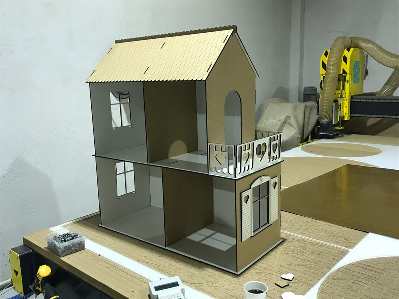 Wooden Doll House Puzzle 3D Toy Glowforge Svg Laser Cut Dxf Xtool D1 ...