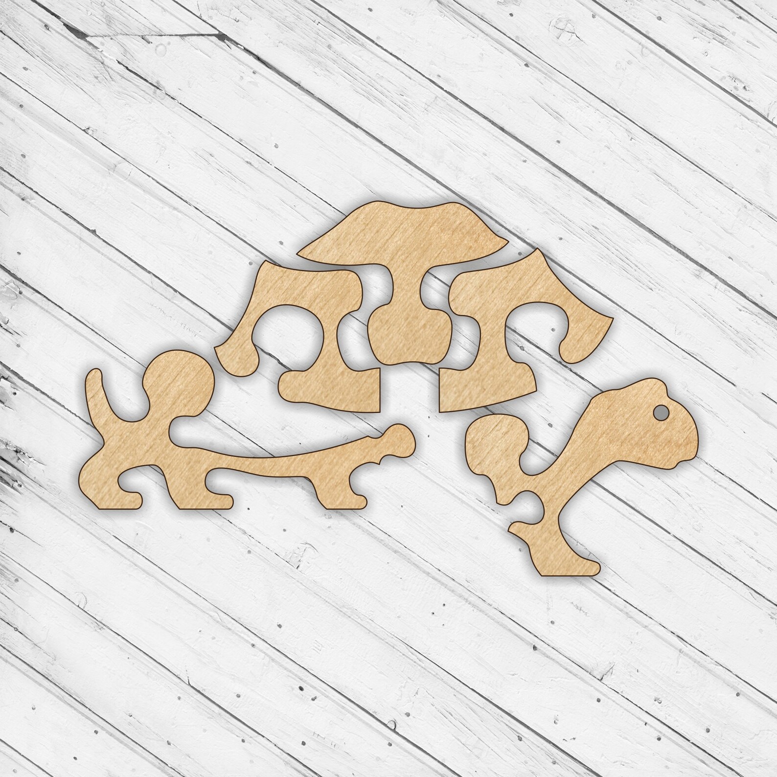 Wooden Turtle Puzzle Jigsaw Glowforge Svg Laser Cut Dxf Xtool D1 CNC ...