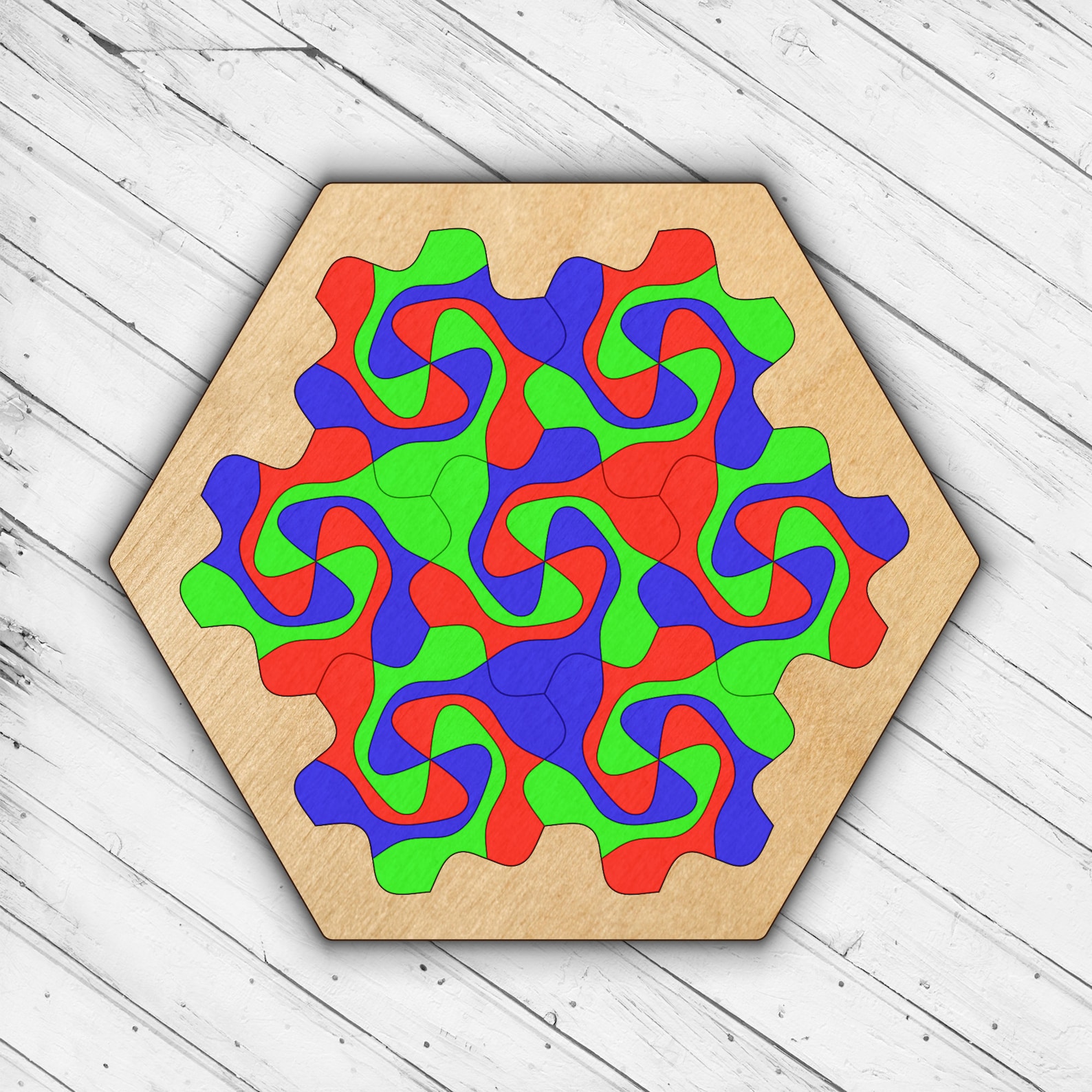 Wooden Symmetrical Educational Puzzle Toys Jigsaw Laser Cut Dxf ...