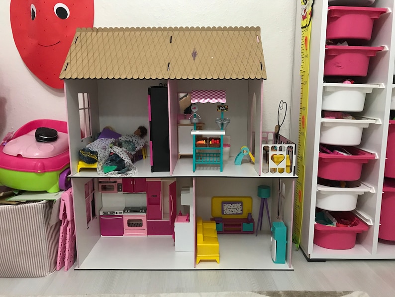 Wooden Doll House Puzzle 3D Toy Glowforge Svg Laser Cut Dxf Xtool D1 ...
