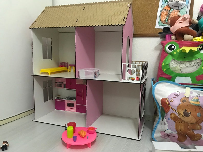 Wooden Doll House Puzzle 3D Toy Glowforge Svg Laser Cut Dxf Xtool D1 ...