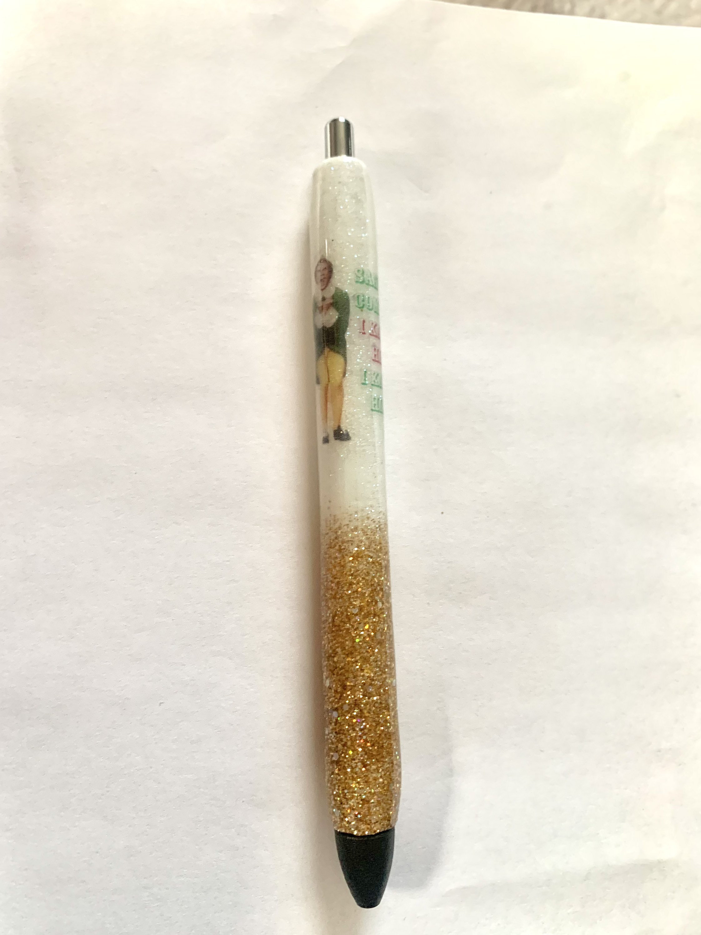 Elf “santa’s Coming, I Know Him” Christmas Gel Epoxy Pen - Etsy