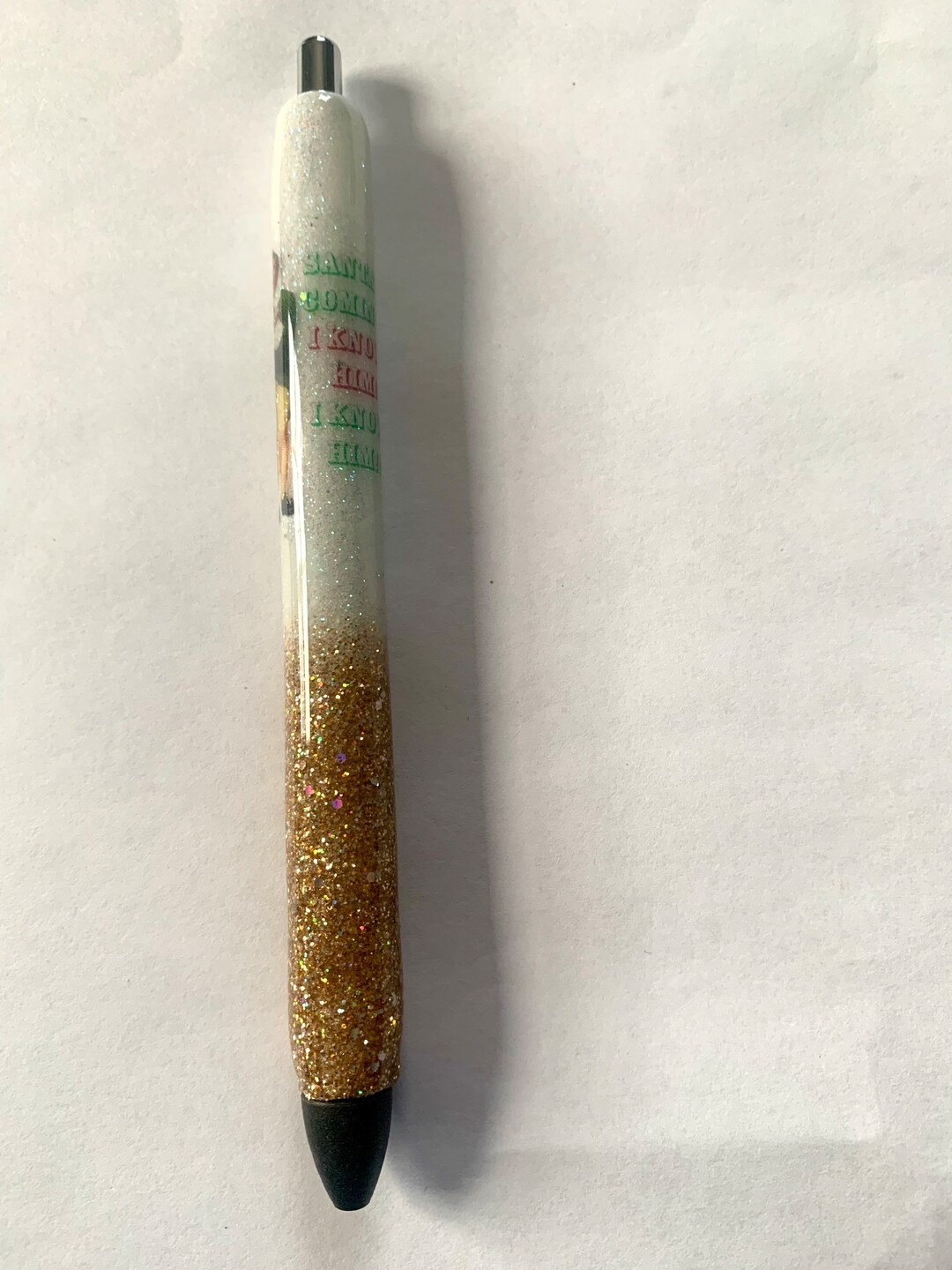 Elf “santa’s Coming, I Know Him” Christmas Gel Epoxy Pen - Etsy