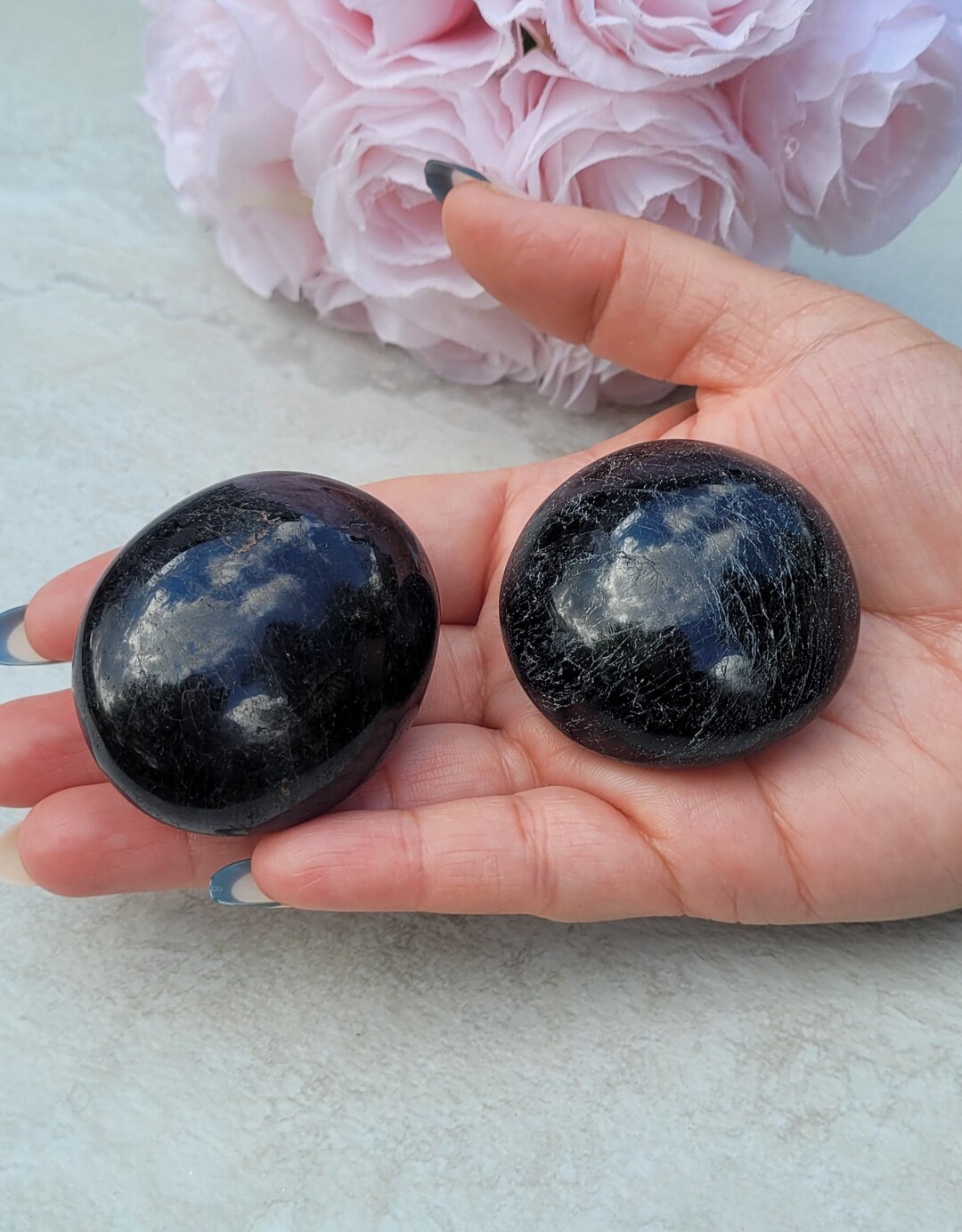 Elite Shungite Palm Stones- Excellent Crystal for Protection and EMF ...
