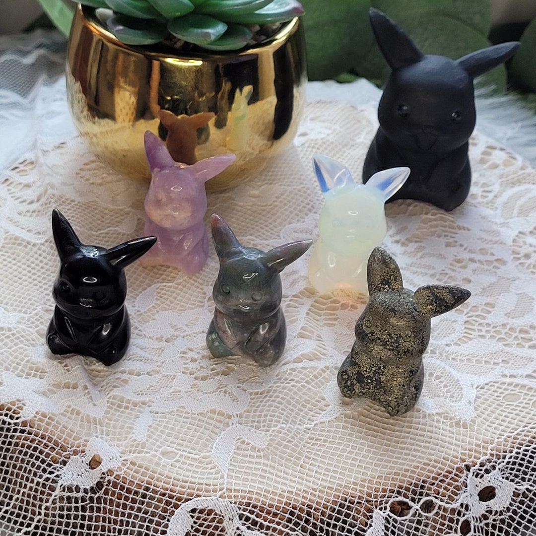Crystal Pika Anime Carving Cute Birthday Gift Crystal Goth - Etsy