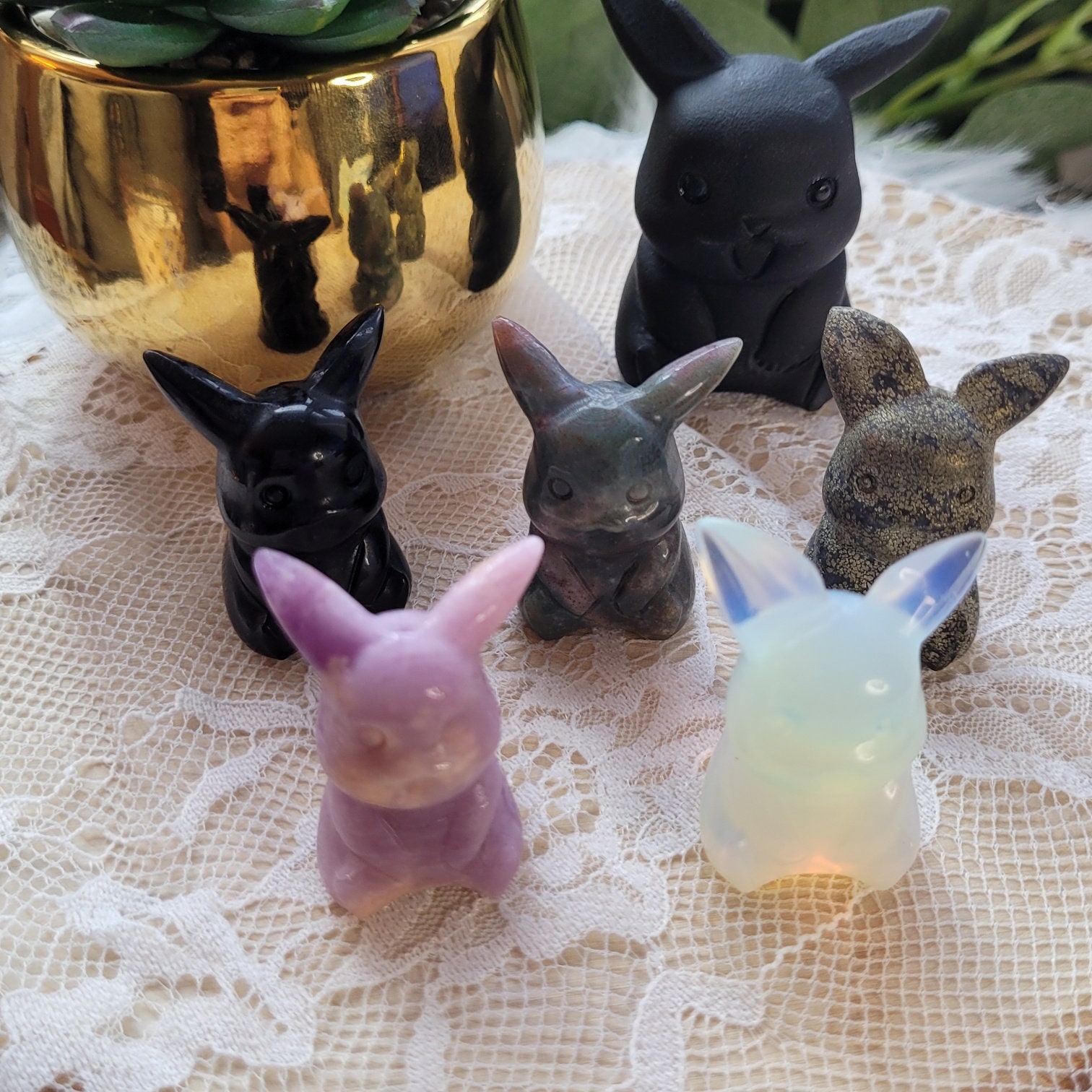 Crystal Pika Anime Carving Cute Birthday Gift Crystal Goth - Etsy