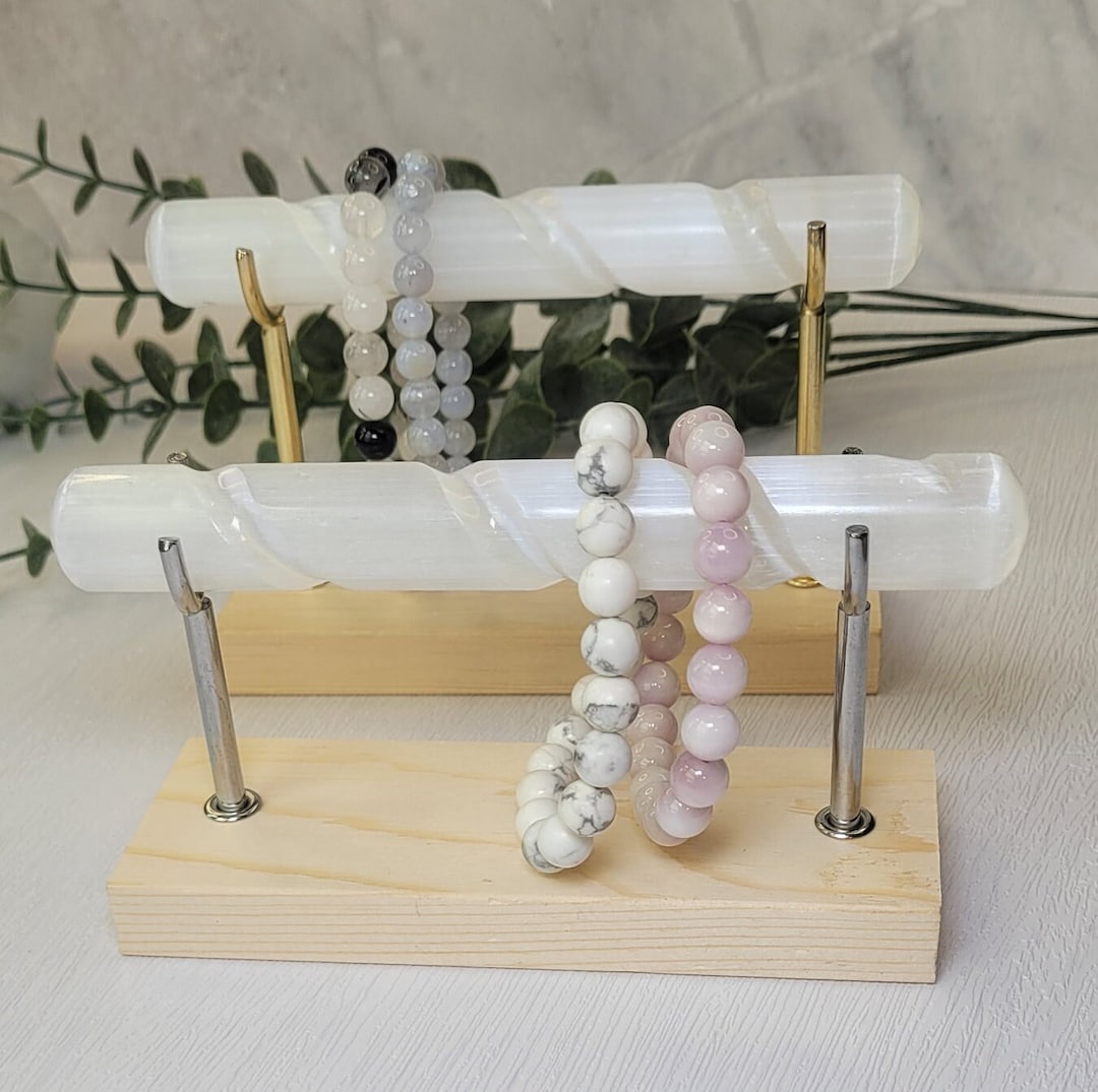 Unique Selenite Holder for Bracelets Popular Crystal Jewelry Display ...