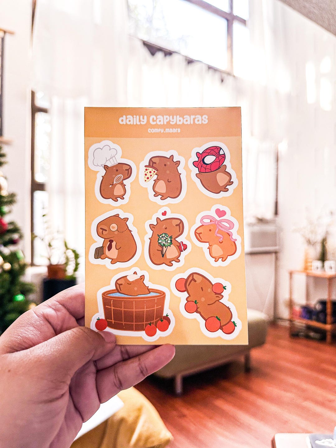 Daily Life Capybara Sticker Sheet - Etsy