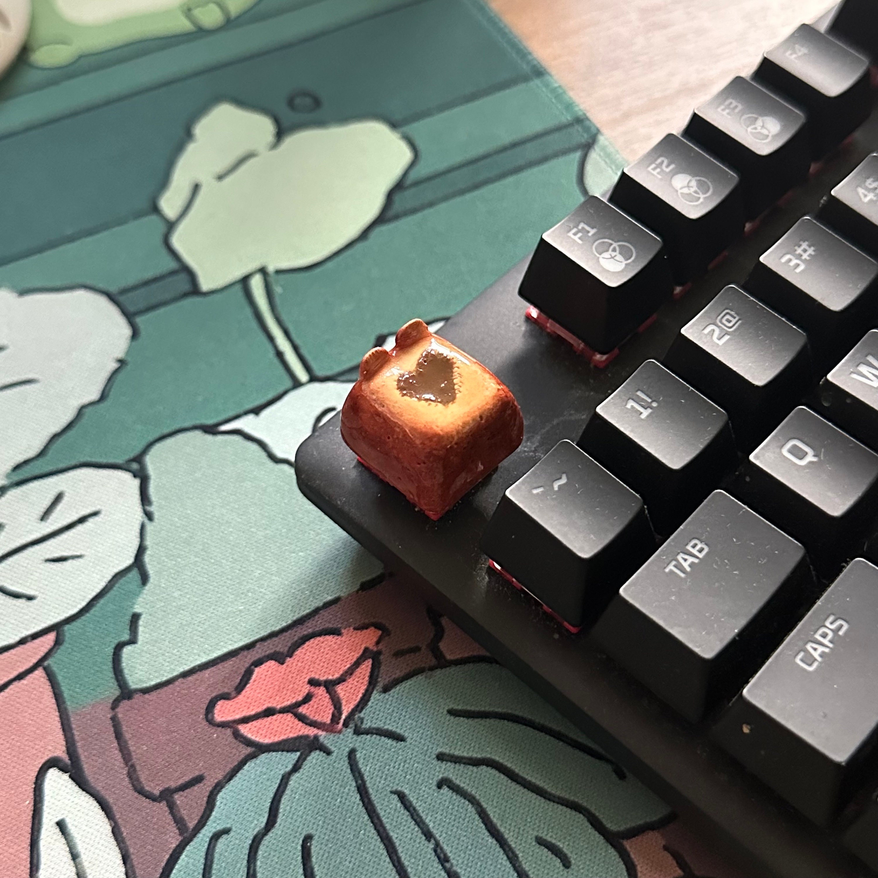 Cute Artisan Bear Toast Keycaps - Etsy