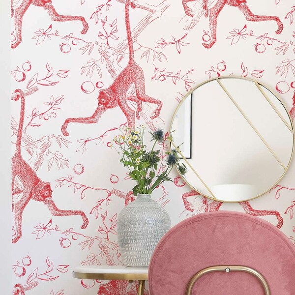 Monkey Wallpaper - Etsy
