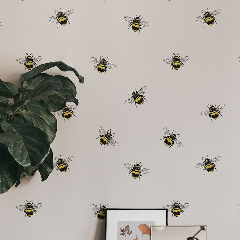 Bee Wallpaper - Etsy UK