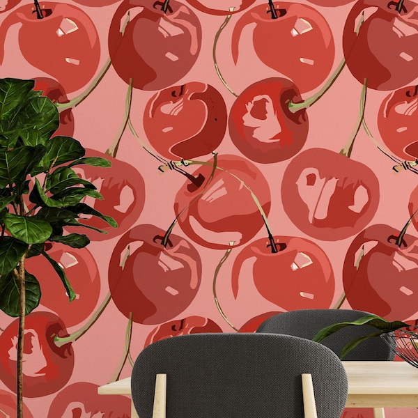 Cherry Wallpaper - Etsy