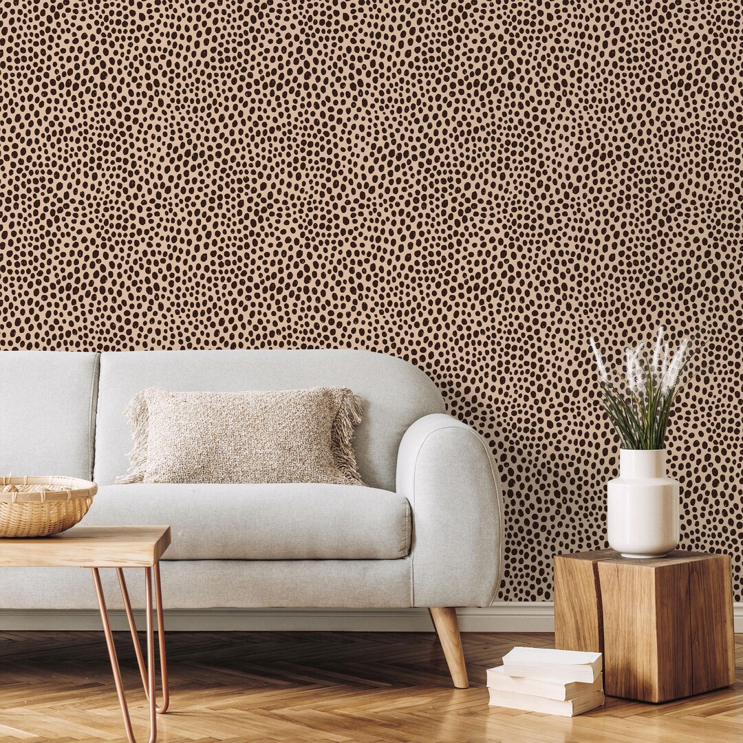 Cheetah Pattern Peel & Stick Wallpaper, Light Orange Cheetah Print - Etsy