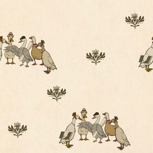 Retro Ducks Wallpaper | Peel&stick and Traditional Wallpaper ...