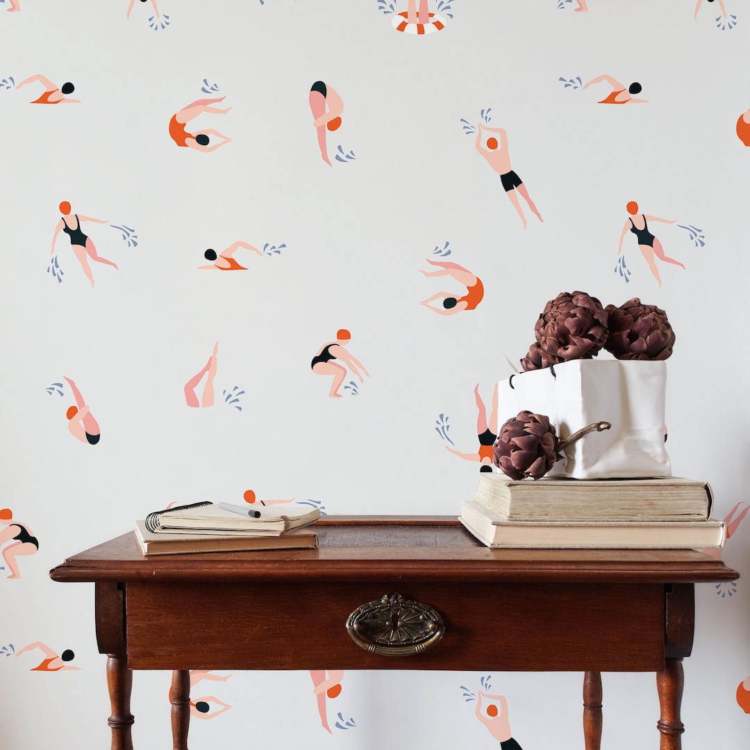 Summer Swim Wallpaper | Peel&stick and Traditional Wallpaper ...