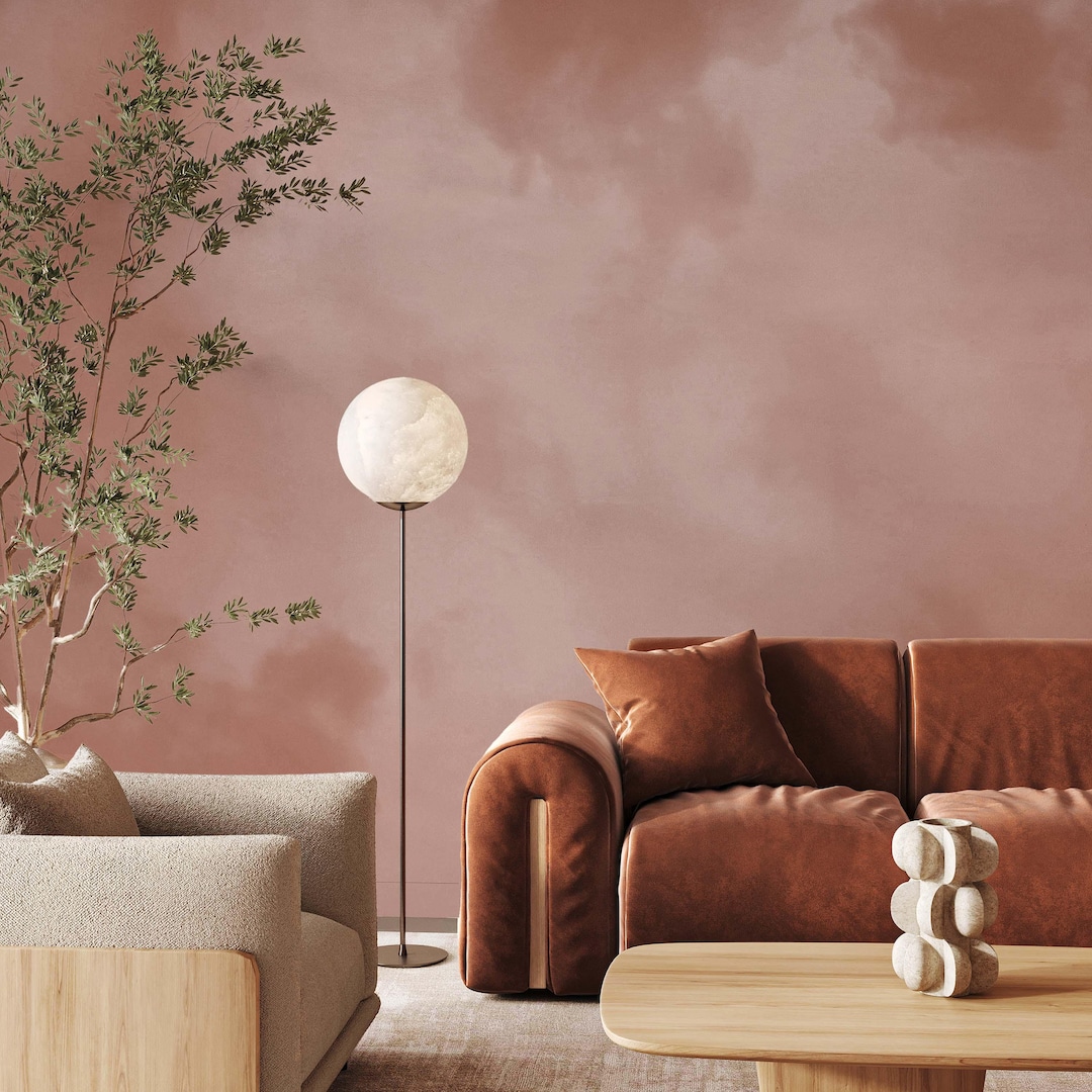 Wall Mural: Neutral Beige Clouds - Coastal Peel & Stick Design - Etsy