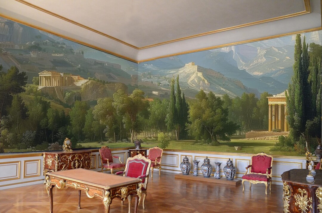 Ancient Greek Landscape Mural: Scenic Peel and Stick Wallpaper - Etsy