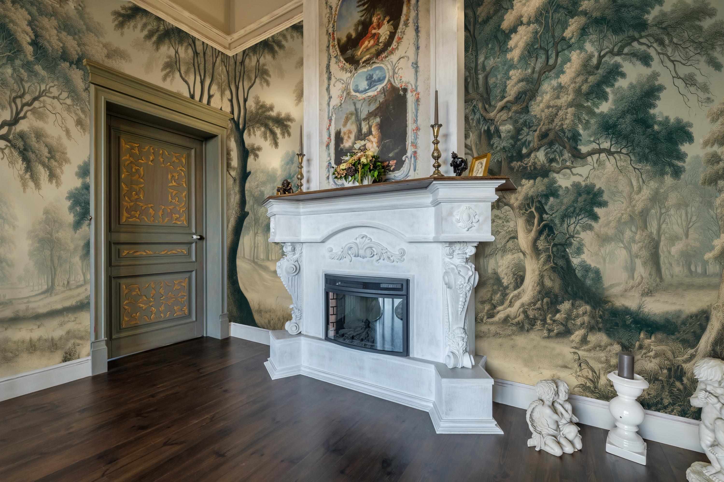 Vintage Pastoral Landscape Mural: 18th Century Style Peel and Stick ...