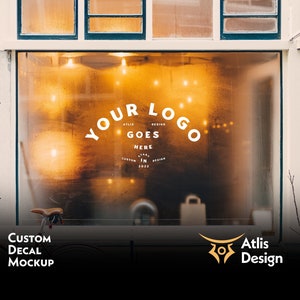 Winter Shop Window Decal Mockup PSD - Etsy