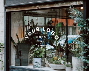 Window Glass Barber Shop Front Mockup PSD - Etsy