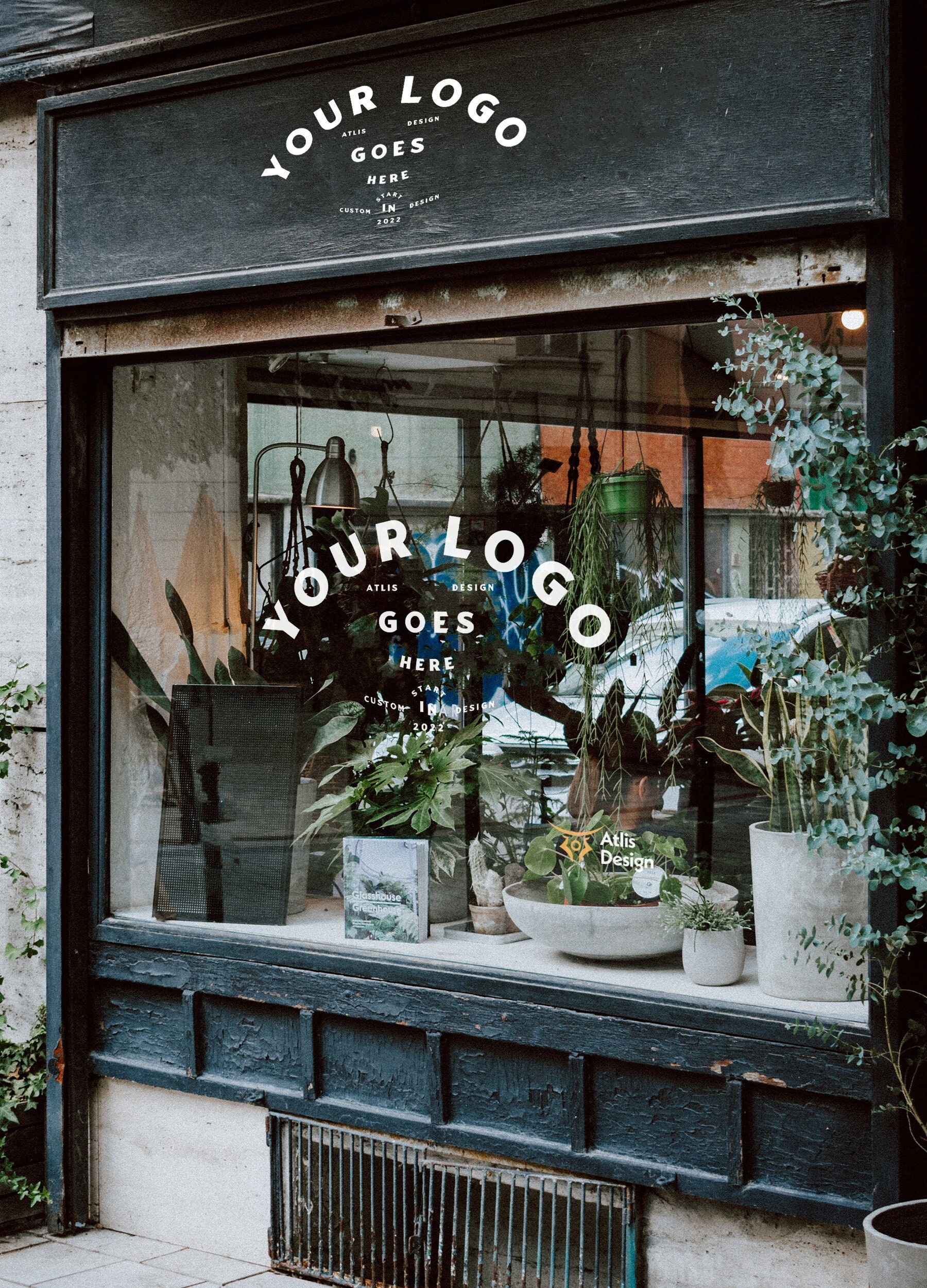 Shop Window Mockup PSD - Etsy