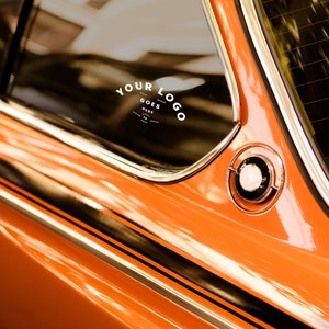 Orange Car Window Decal Mockup PSD - Etsy