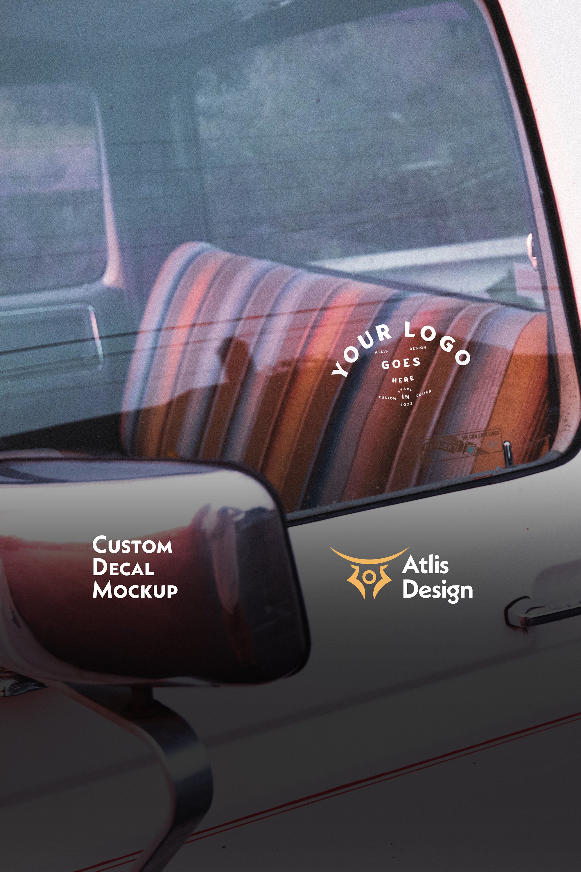 Car Window Decal Mockup Template, PSD - Etsy
