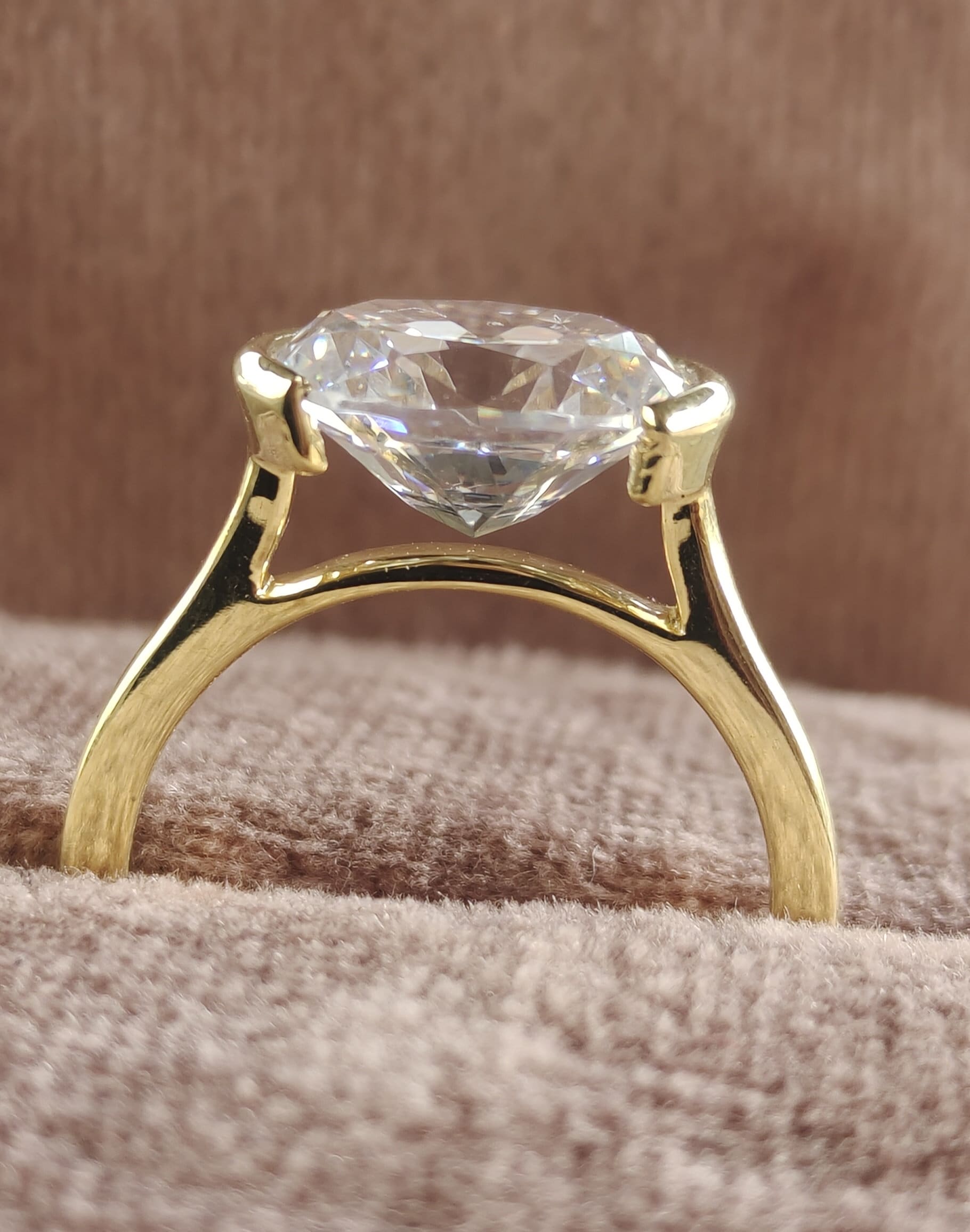 East West Oval Cut Half Bezel Ring/moissanite Engagement Ring/14k ...