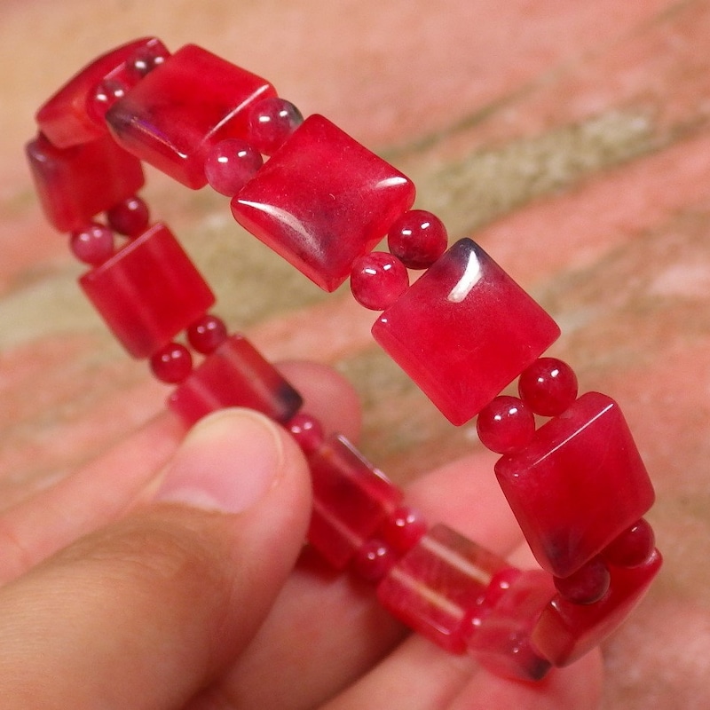 Red Jade Bracelet - Etsy