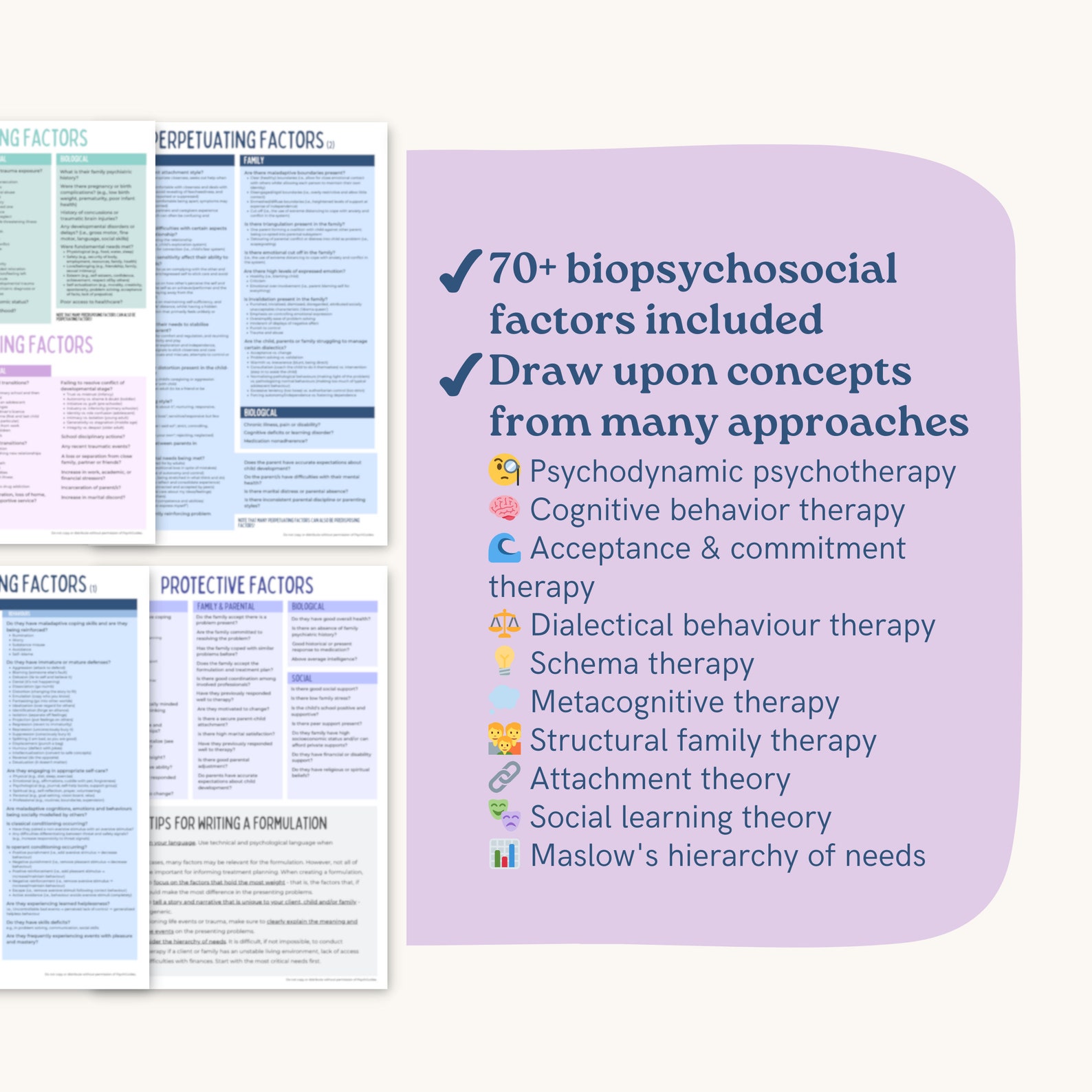 Biopsychosocial Case Formulation Cheatsheet - Perfect for Creating ...