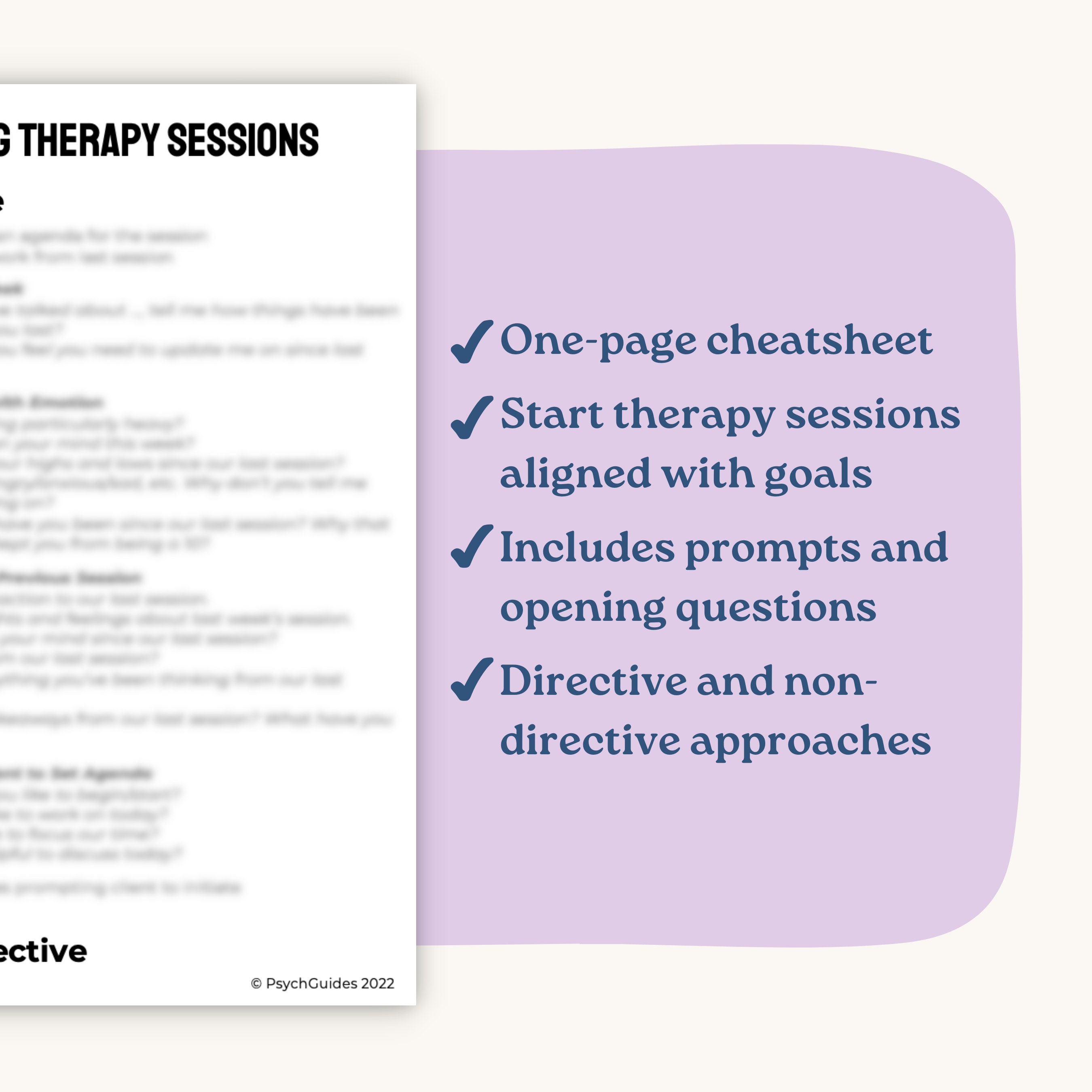 Starting Therapy Sessions Cheatsheet - A Perfect Guide for Clinicians ...