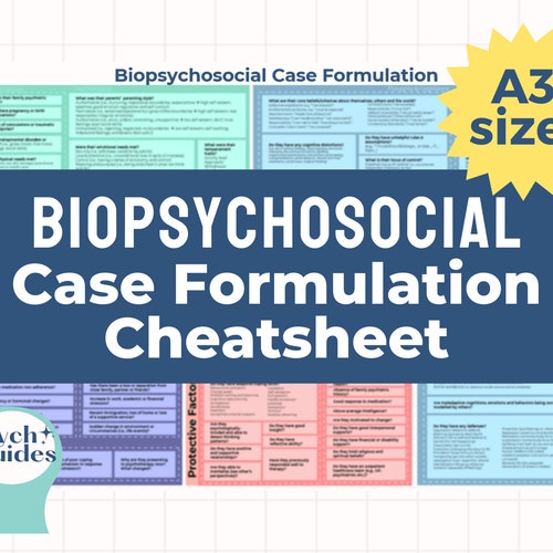 Biopsychosocial Case Formulation Cheatsheet Perfect for - Etsy
