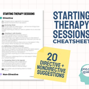 Starting Therapy Sessions Cheatsheet A Perfect Guide for - Etsy