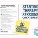 Starting Therapy Sessions Cheatsheet A Perfect Guide for | Etsy