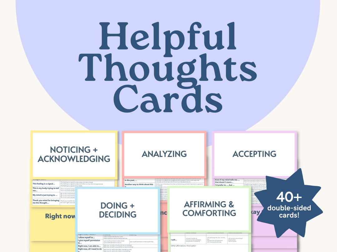 Helpful Thoughts Sentence Builder Cards - Help You and Your Clients ...