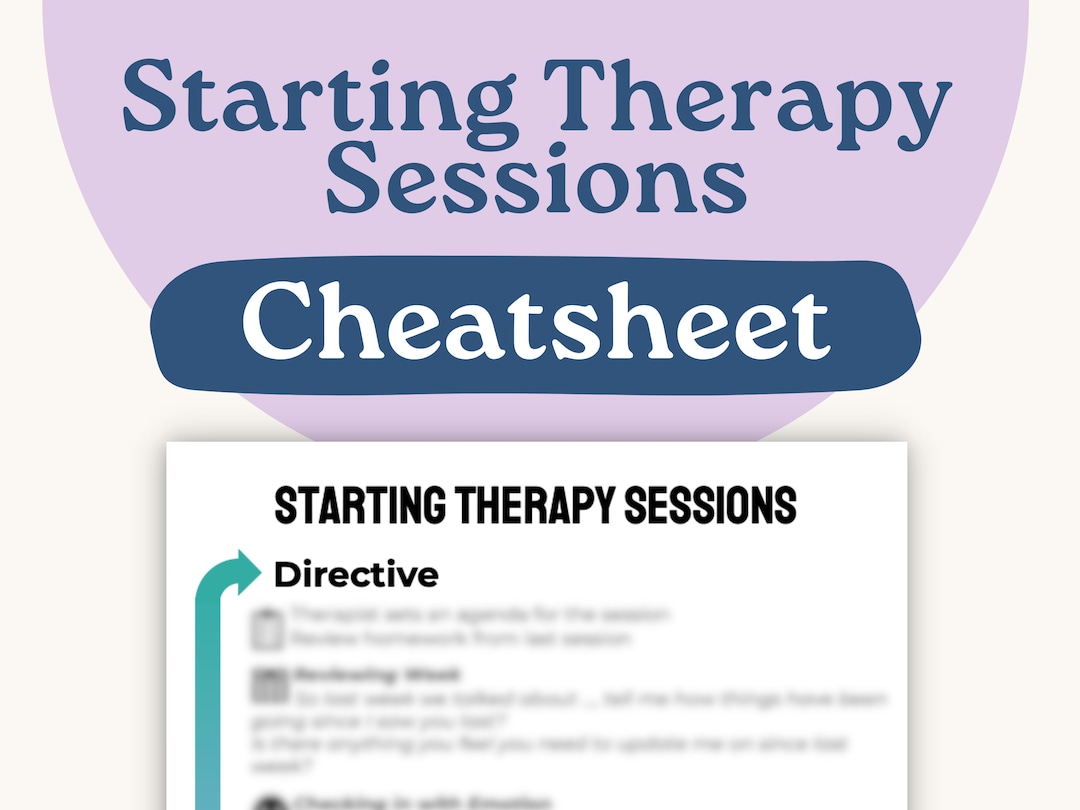 Starting Therapy Sessions Cheatsheet - A Perfect Guide for Clinicians ...