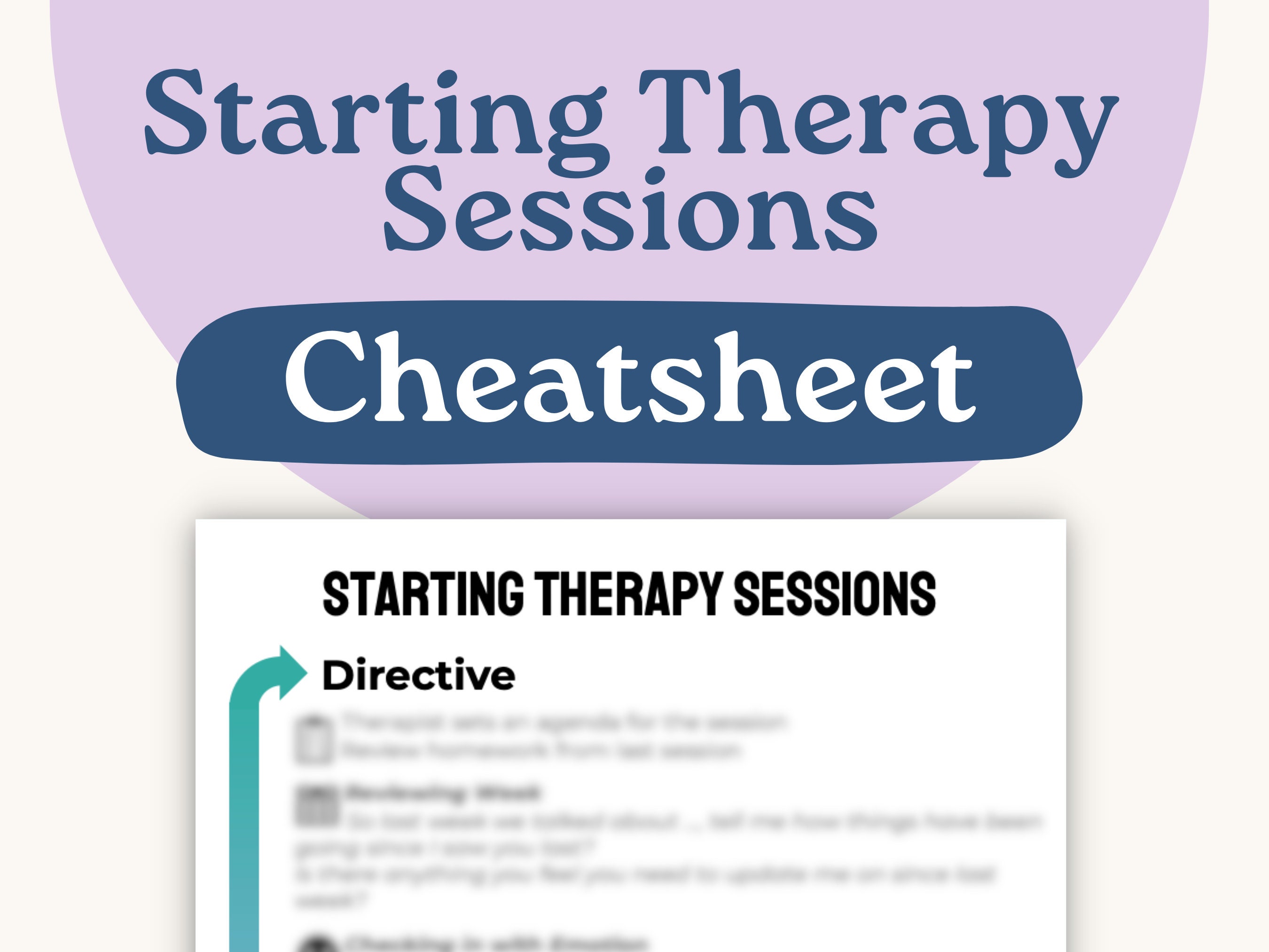 Starting Therapy Sessions Cheatsheet - A Perfect Guide for Clinicians ...