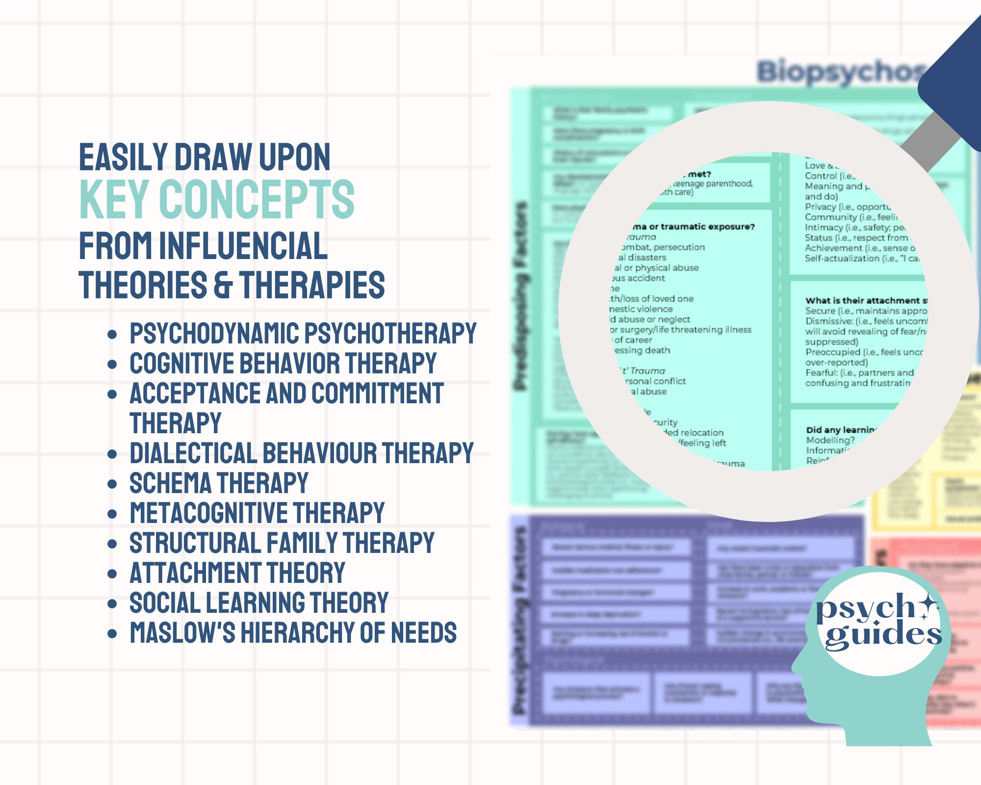 Biopsychosocial Case Formulation Cheatsheet Perfect for Creating ...