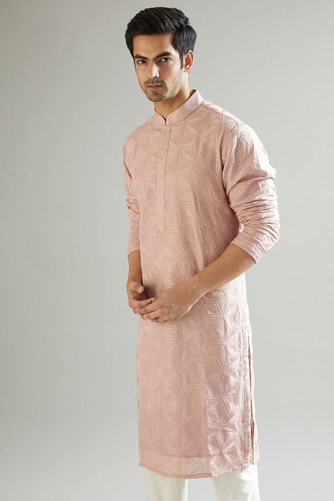 Mens Chikankari Kurta Pyjama Set: Indian Wedding Outfit - Etsy